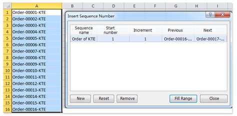excel serial number formula