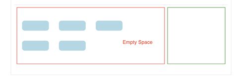 html flex items leaving empty space on right side of container while