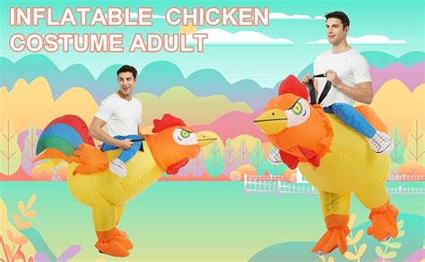 Inflatable Costume Adult Ride On Chicken Costume Funny