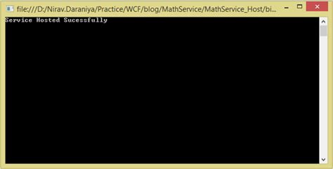 create simple wcf service and host it on console application