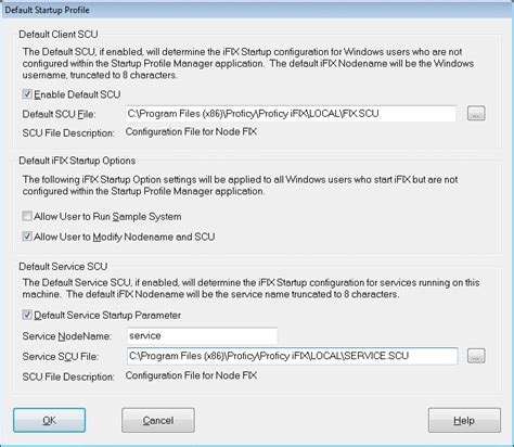 configuring the default profile ifix 2023 documentation ge digital