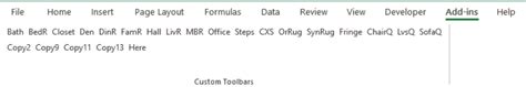 macros and or add ins and or custom toolbars r excel