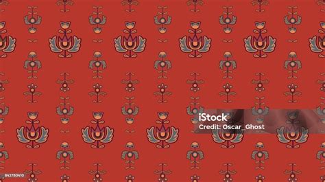 American Prairie Pattern Seamless Abstract Ethnic Pattern Background In