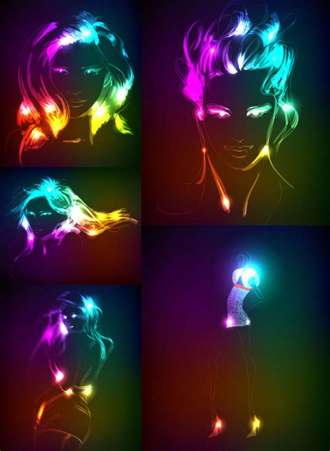 bright line drawing beauty vector download free vector psd flash