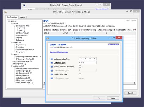 opening bitvise ssh server to access from the internet bitvise
