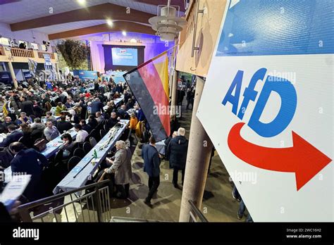 Greding Deutschland Januar 2024 Ein Afd Logo Hängt Im Hippodrom Wo