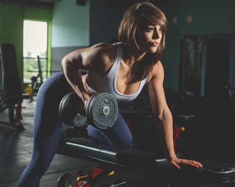 Download Brown Eyes Brunette Model Gym Fitness Sports Hd Wallpaper