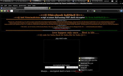 ethicalnoob indishell mod security scanning bypasser php shell