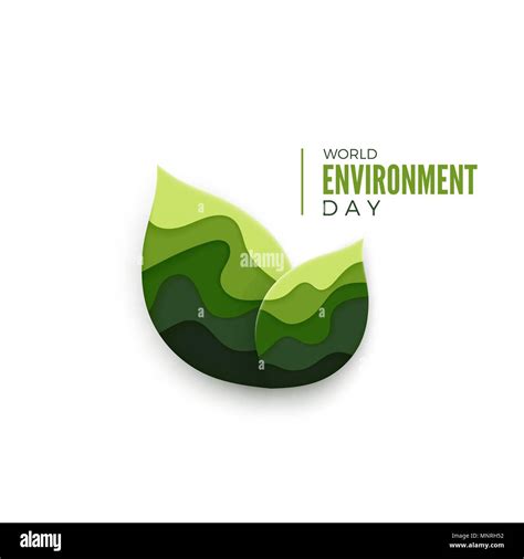 El Día Mundial Del Medio Ambiente Hojas Verdes Abstracto Concepto