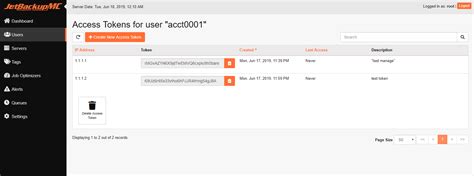 user settings — jetbackup management console documentation