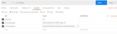 how to send multiple files with one key in laravel using guzzle