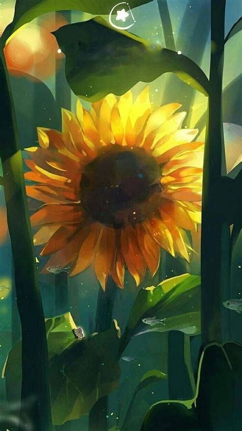 Sunflower Çizim Sanatsal Resim