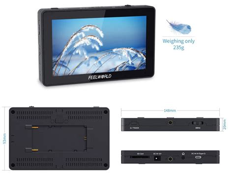 Купить Видеомониторы Feelworld F6 Plus Monitor 5 5 Inch 3d Lut Touch