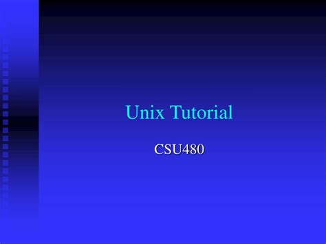 ppt unix tutorial powerpoint presentation free download