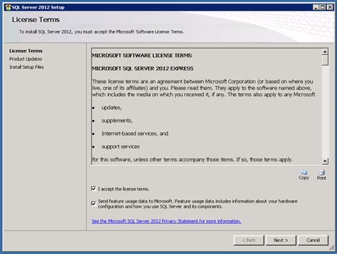 install sql server 2012 express step by step