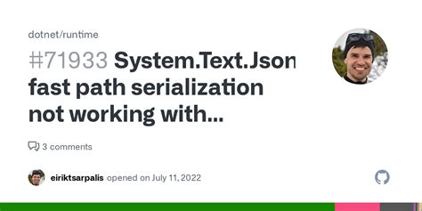 system text json fast path serialization not working with combined