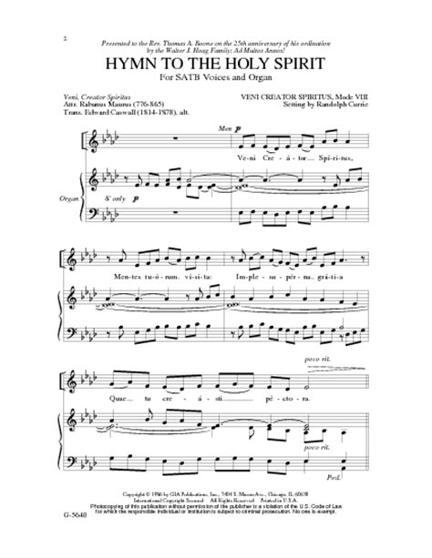 Hymn To The Holy Spirit