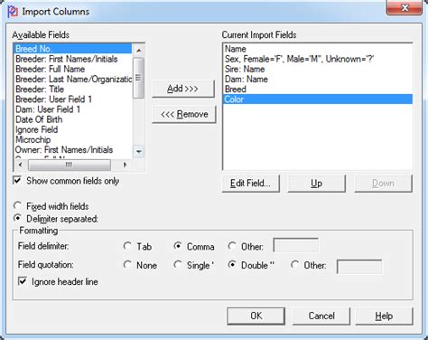 tenset breeders assistant pedigree software importing data