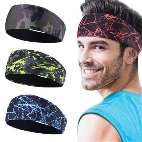 Mens Womens Yoga Running Headbands Sports Workout Hair Bands Yoga