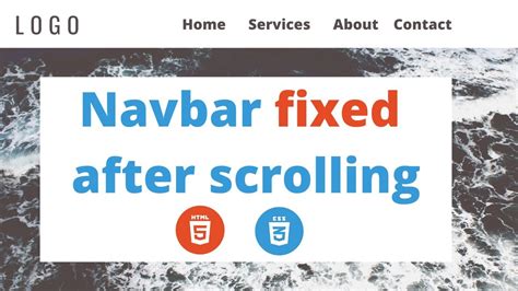 pure css sticky header navbar fixed top after scrolling no javascript