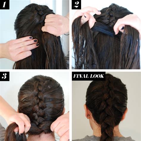 reverse french braid hair how to braid tutorials
