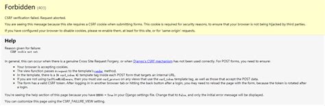 csrf verification failed request aborted dcooo 博客园