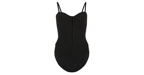 Black Ribbed Hook And Eye Bodysuit New Look