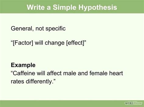 How To Write A Hypothesis Statement