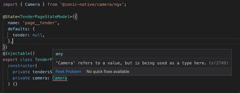typescript problems with import in ionic native plugins in angular