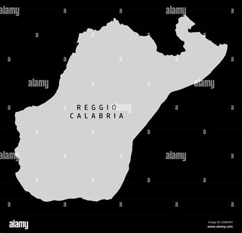 Mapa De La Provincia De Reggio Calabria Imagen Vector De Stock Alamy