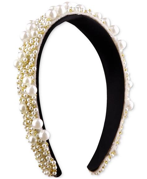 Inc International Concepts Gold Tone Bead And Imitation Pearl Cluster