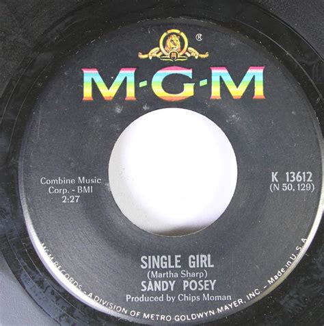 Sandy Posey 45 Rpm Single Girl Blue Is My Best Color Amazon Ca Music