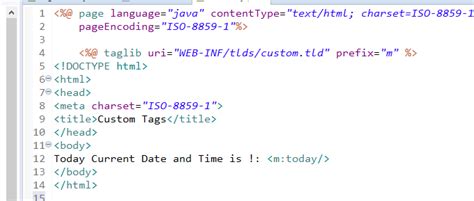 jsp custom tag examples custom tags in jsp with example definition