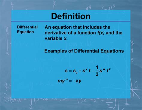 Definition Calculus Topics Differential Equation Media4math