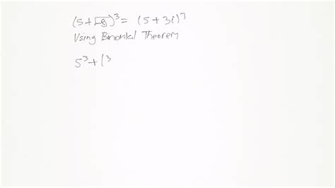 Solved Use The Binomial Theorem To Expand The Complex Number Simplify