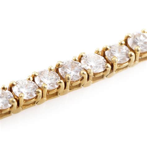 Van Cleef And Arpels Diamond Gold Tennis Bracelet At 1stdibs