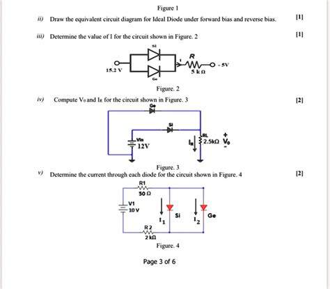 Solved Figure Draw The Equivalent Circuit Diagram For Ideal Diode
