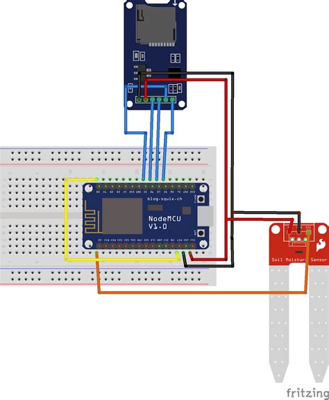 nodemcu with sd card and moisture sensor
