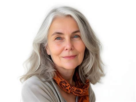 Bella Mujer Madura De Mediana Edad De 50 Años Mirando A La Cámara