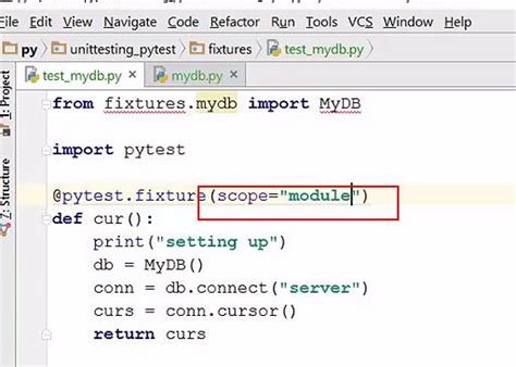 pytest fixtures example