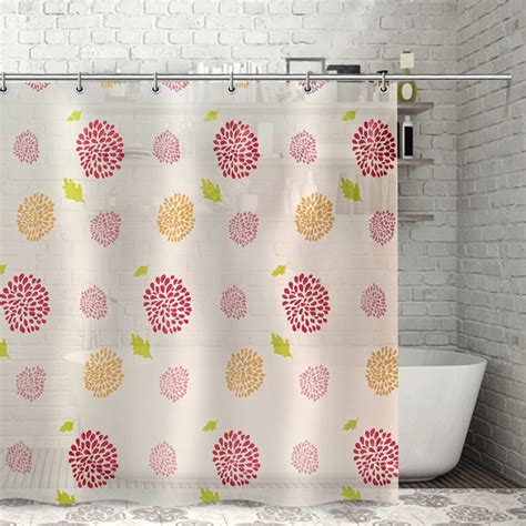Ideco™ Printed Peva Waterproof Bathroom Shower Curtain Langsir Bilik