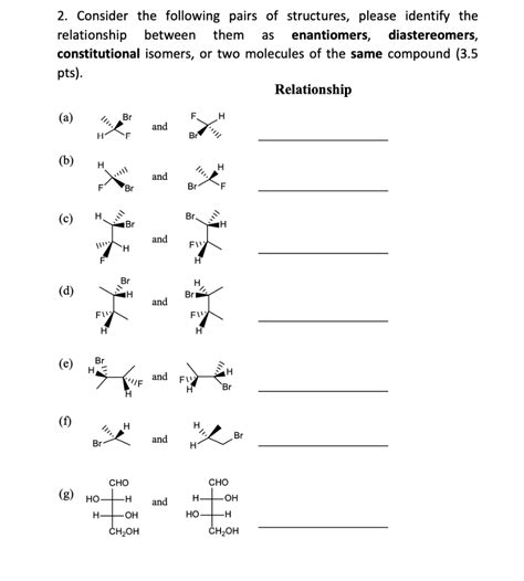 Solved 2 Consider The Following Pairs Of Structures Please
