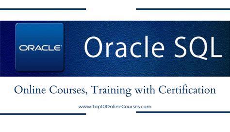 best oracle sql online courses training with certification 2022