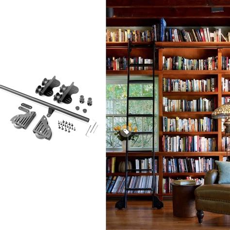 Buy Sliding Library Rolling Ladder Kit 3 3ft 20ft Retractable Rolling