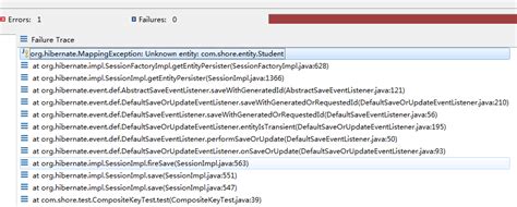 错误 异常：org hibernate mappingexception unknown entity com shore entity