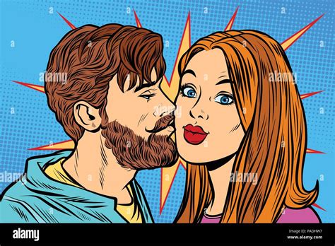 Couple Man Kissing Woman Stock Vector Image And Art Alamy