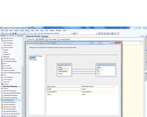 import data from sql server to excel using ssis
