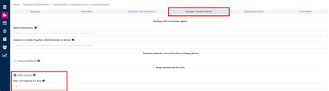 wrap columns transformation etlworks support