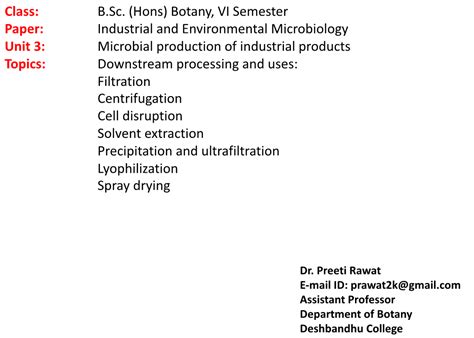 Downstream Processing And Uses Filtration Centrifugation Cell