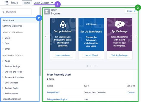 navigate setup unit salesforce trailhead